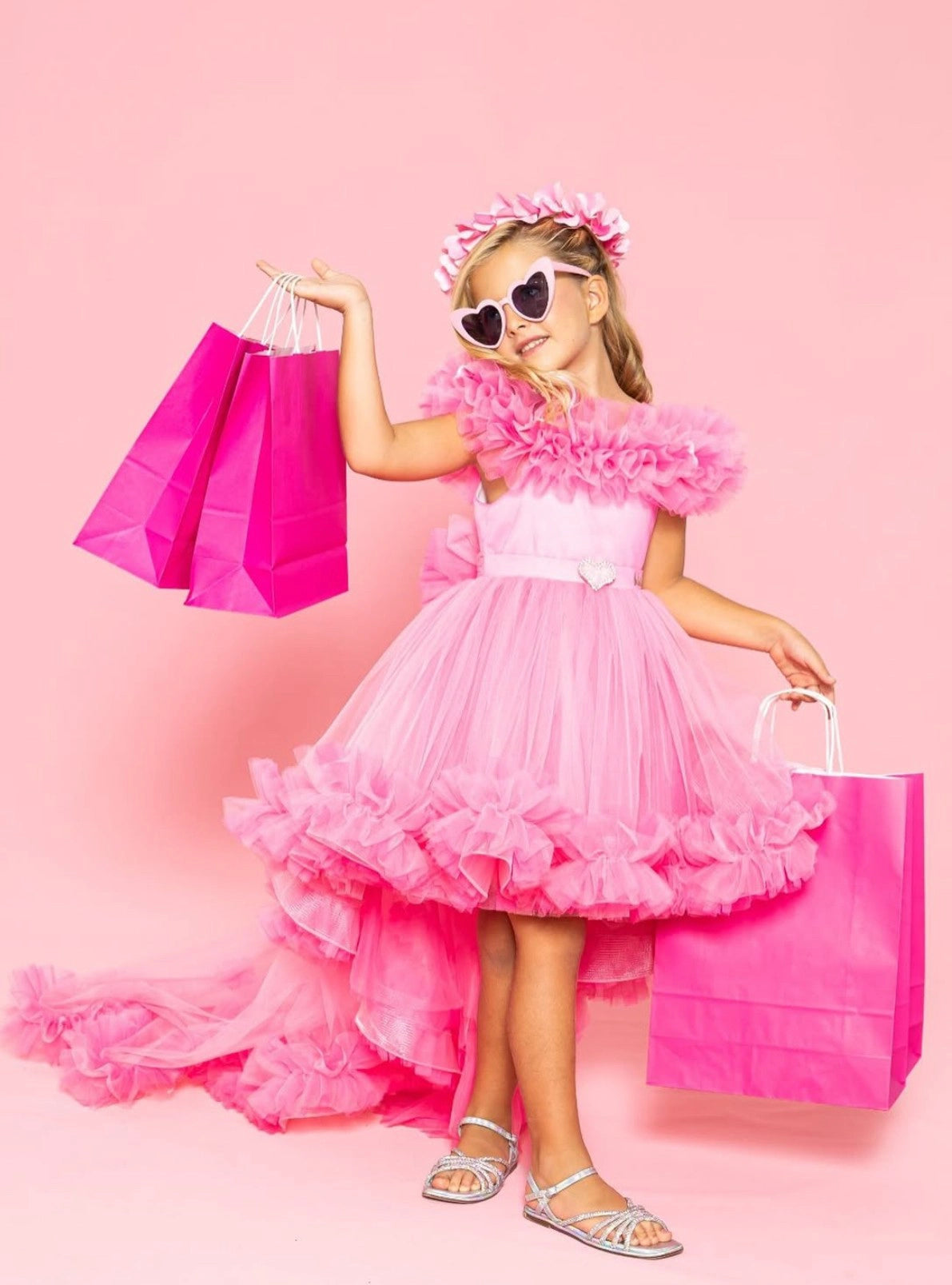 PRINCESS BIRTHDAY SPECIAL DAY DRESS WITH TAILED CROWN COMBINATION ...